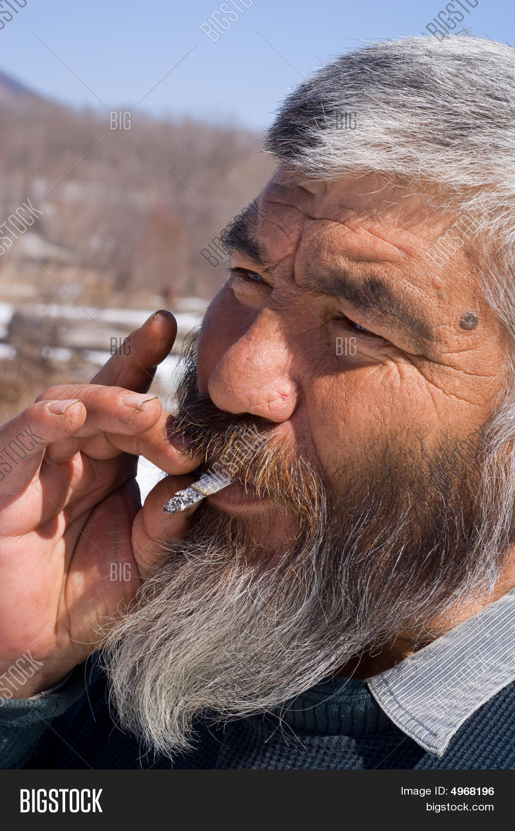 Smoking Man Beard Image & Photo (Free Trial) | Bigstock
