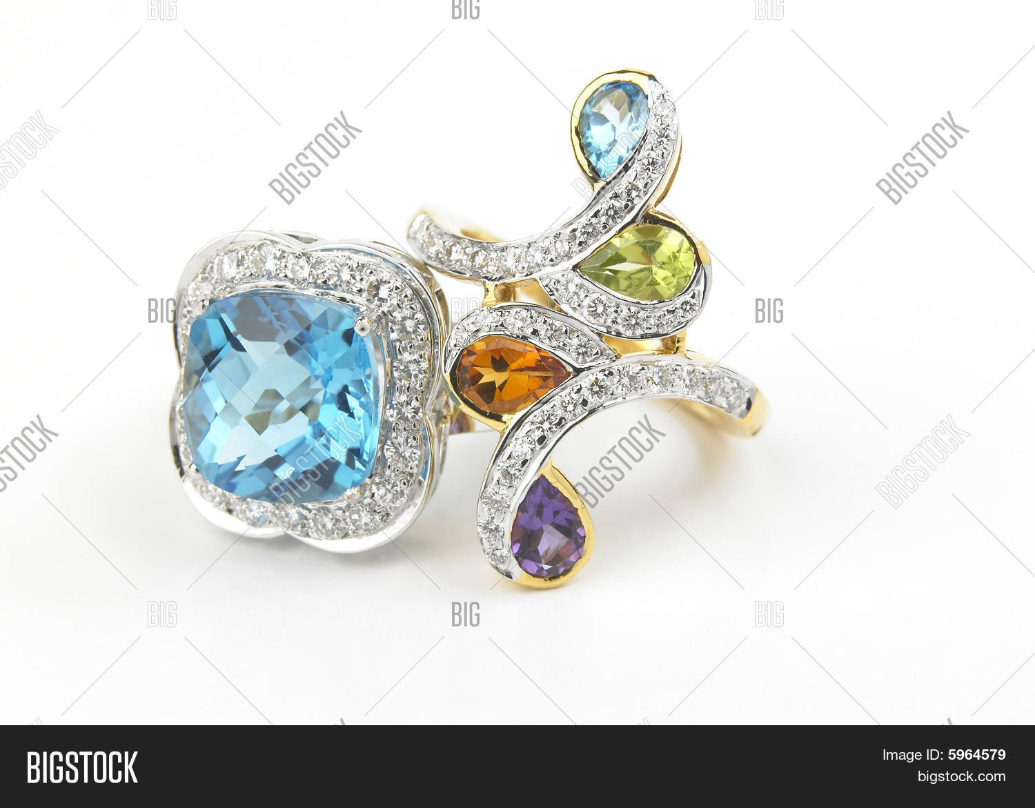 Gems Finger Rings On Image & Photo (Free Trial) | Bigstock