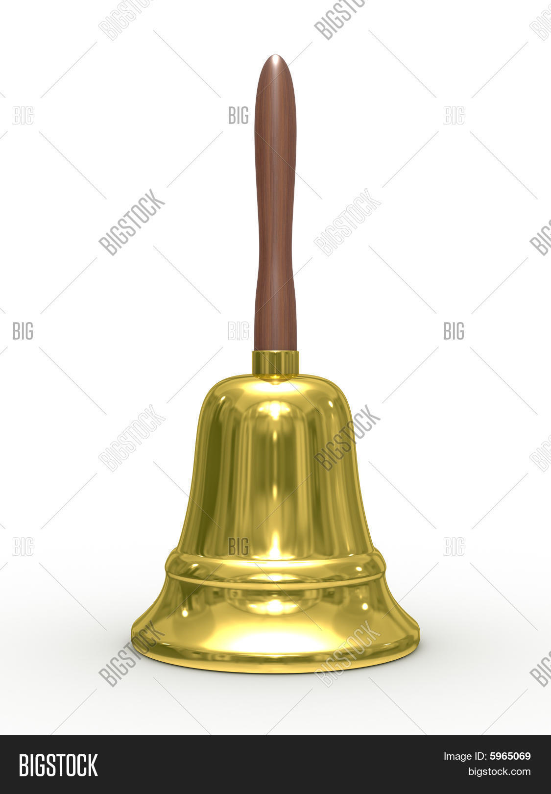 Gold Hand Bell On Image & Photo (Free Trial) | Bigstock