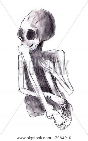 Crouched Skeleton - Image & Photo (Free Trial) | Bigstock