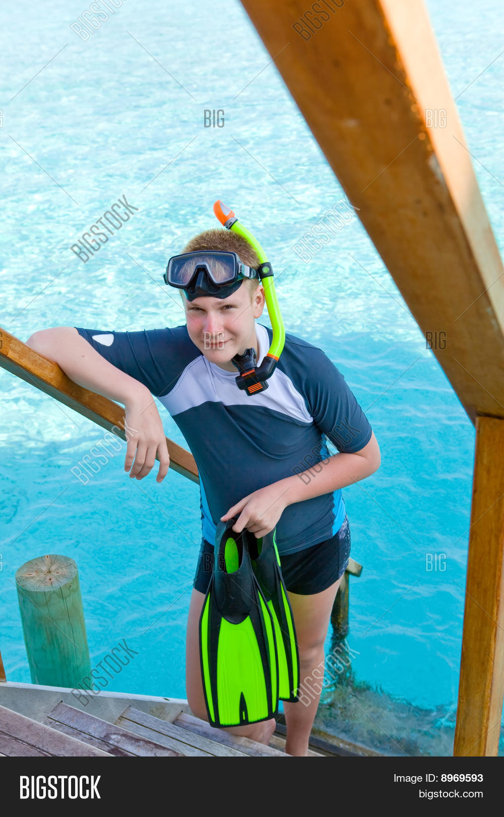 Boy Flippers Mask Tube Image & Photo (Free Trial) | Bigstock