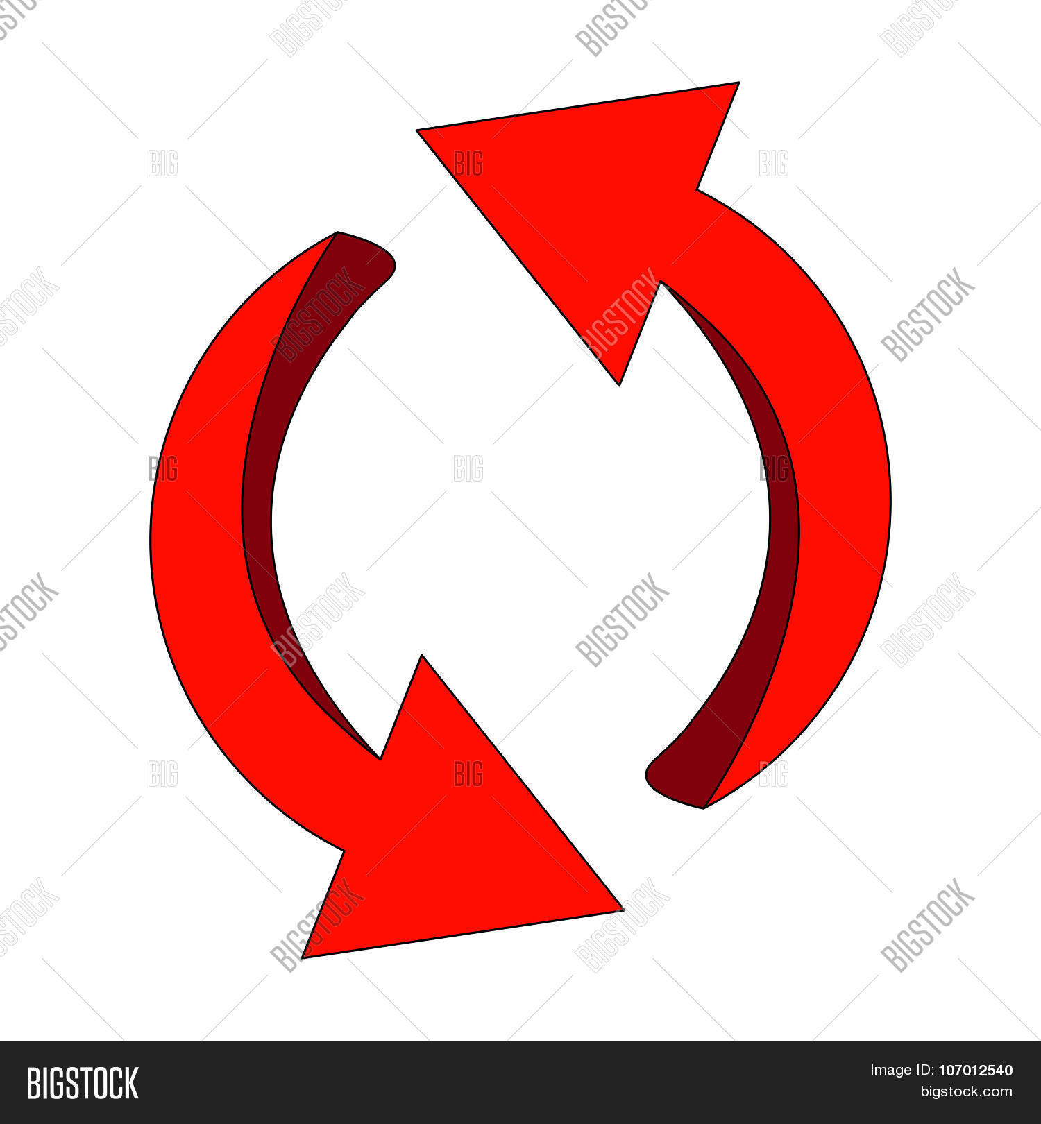 Arrow Symbol, Red Vector & Photo (Free Trial) | Bigstock