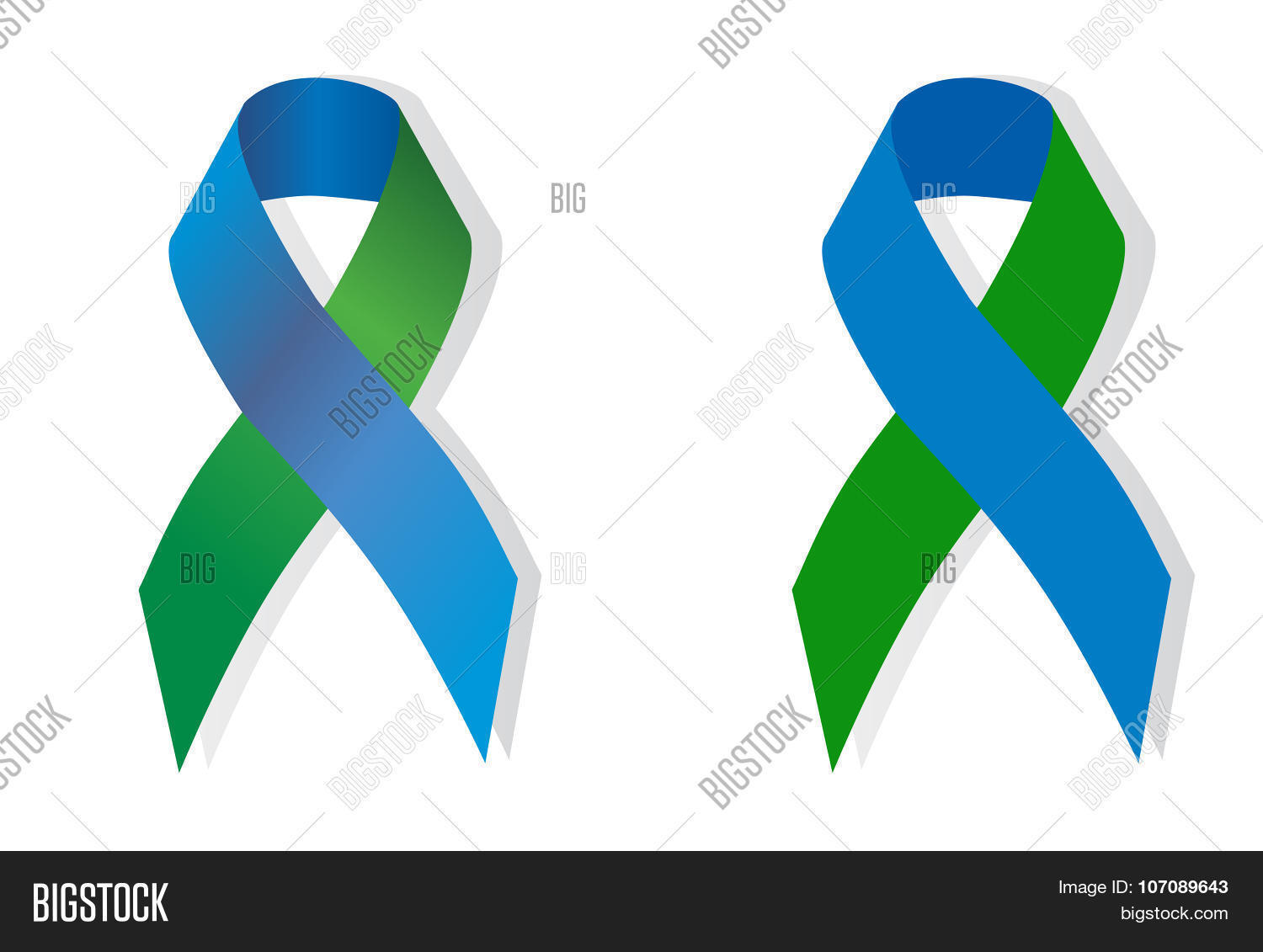 Blue Green Awareness Vector & Photo (Free Trial) | Bigstock