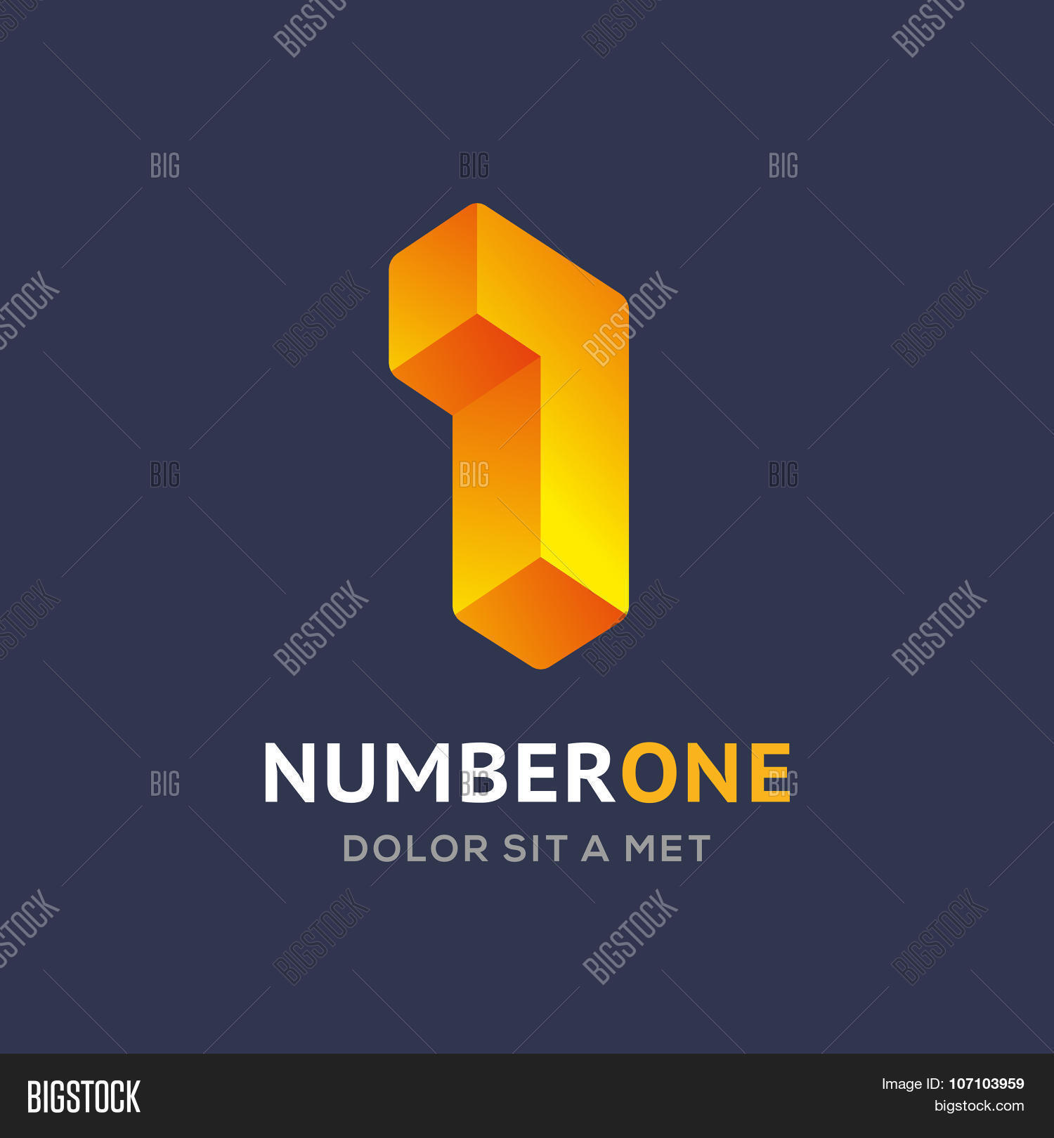 Number One 1 Logo Vector & Photo (Free Trial) | Bigstock