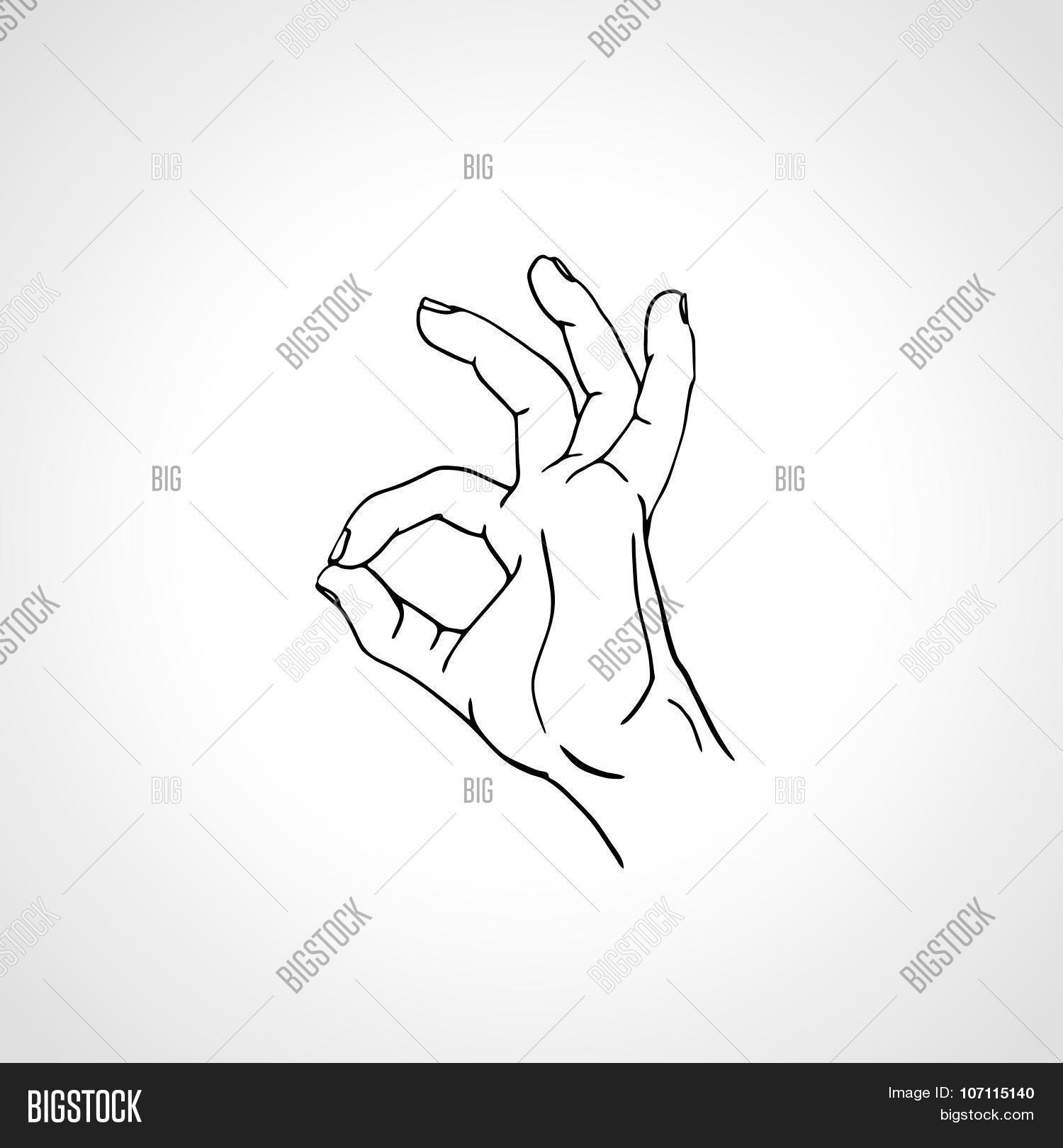 Man Hand Sign Vector & Photo (Free Trial) | Bigstock