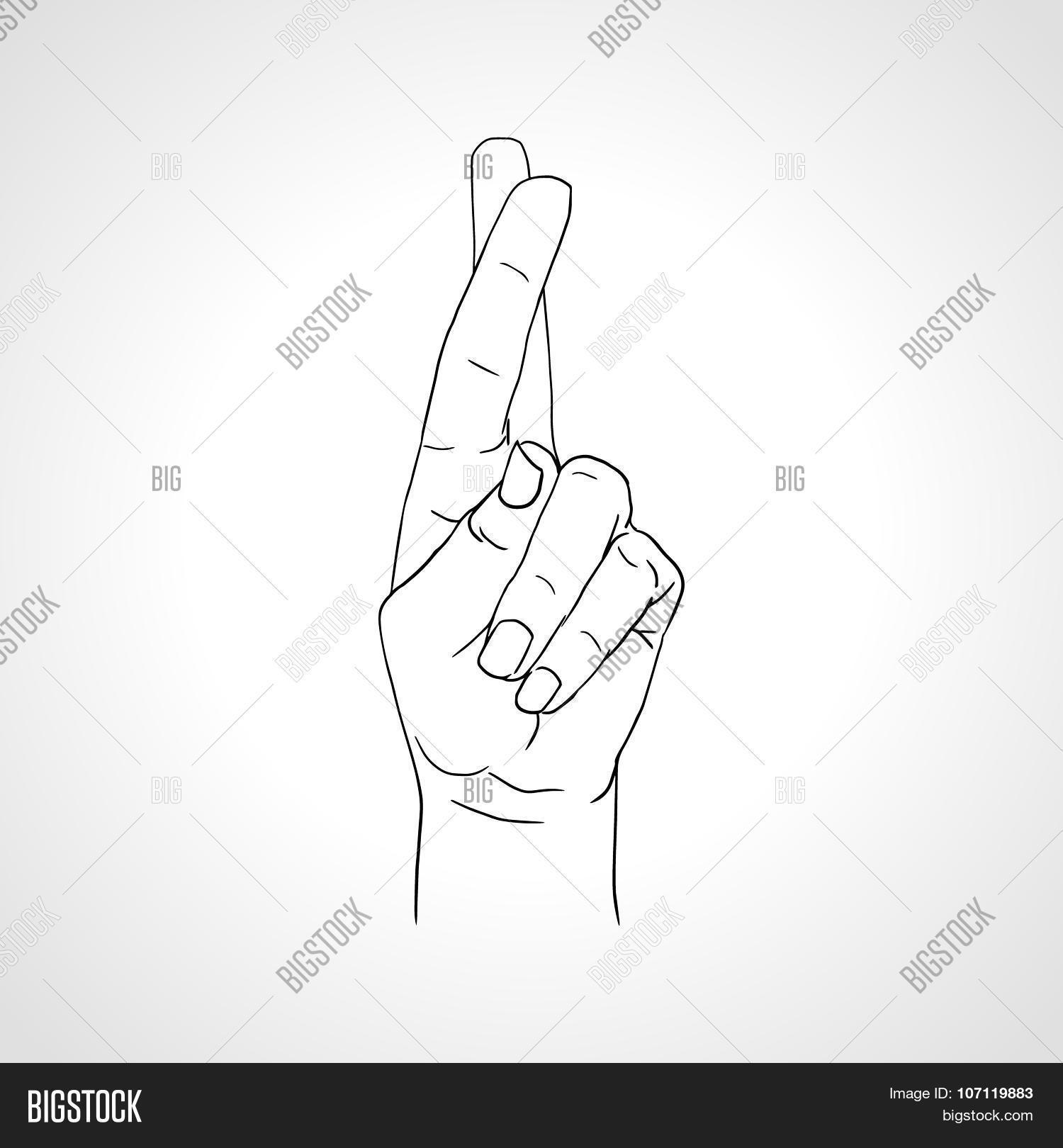 Drawing Crossed Vector & Photo (Free Trial) | Bigstock