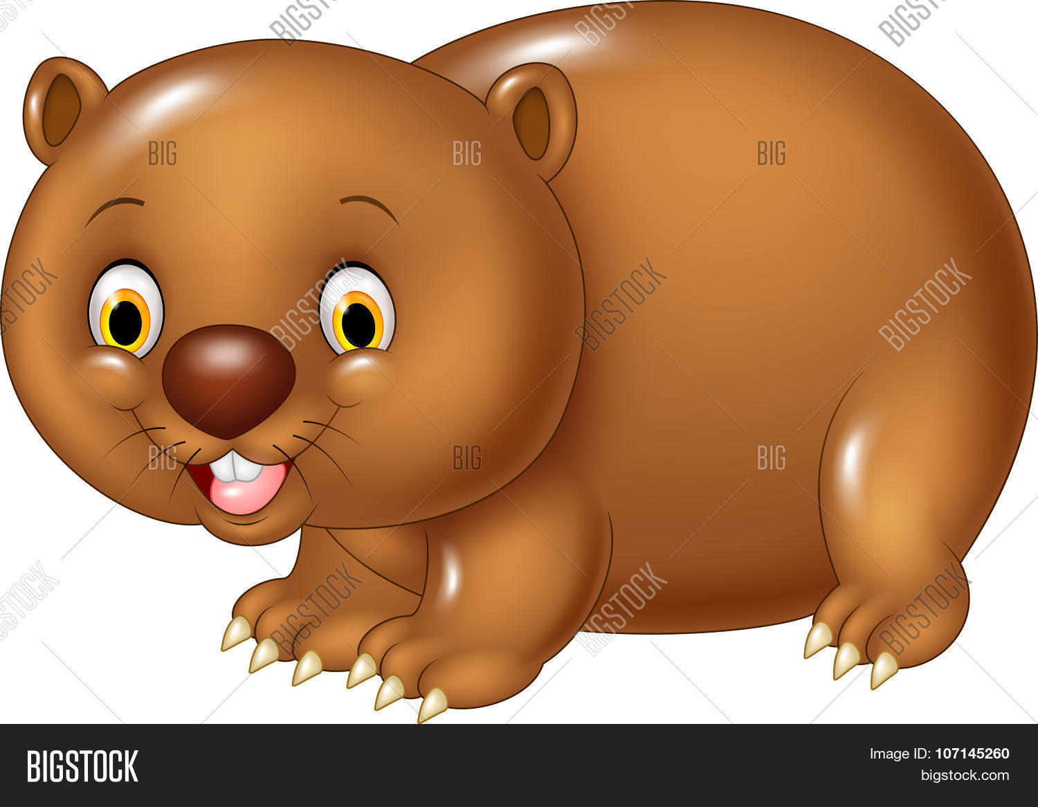 Cartoon Funny Wombat Vector & Photo (Free Trial) | Bigstock