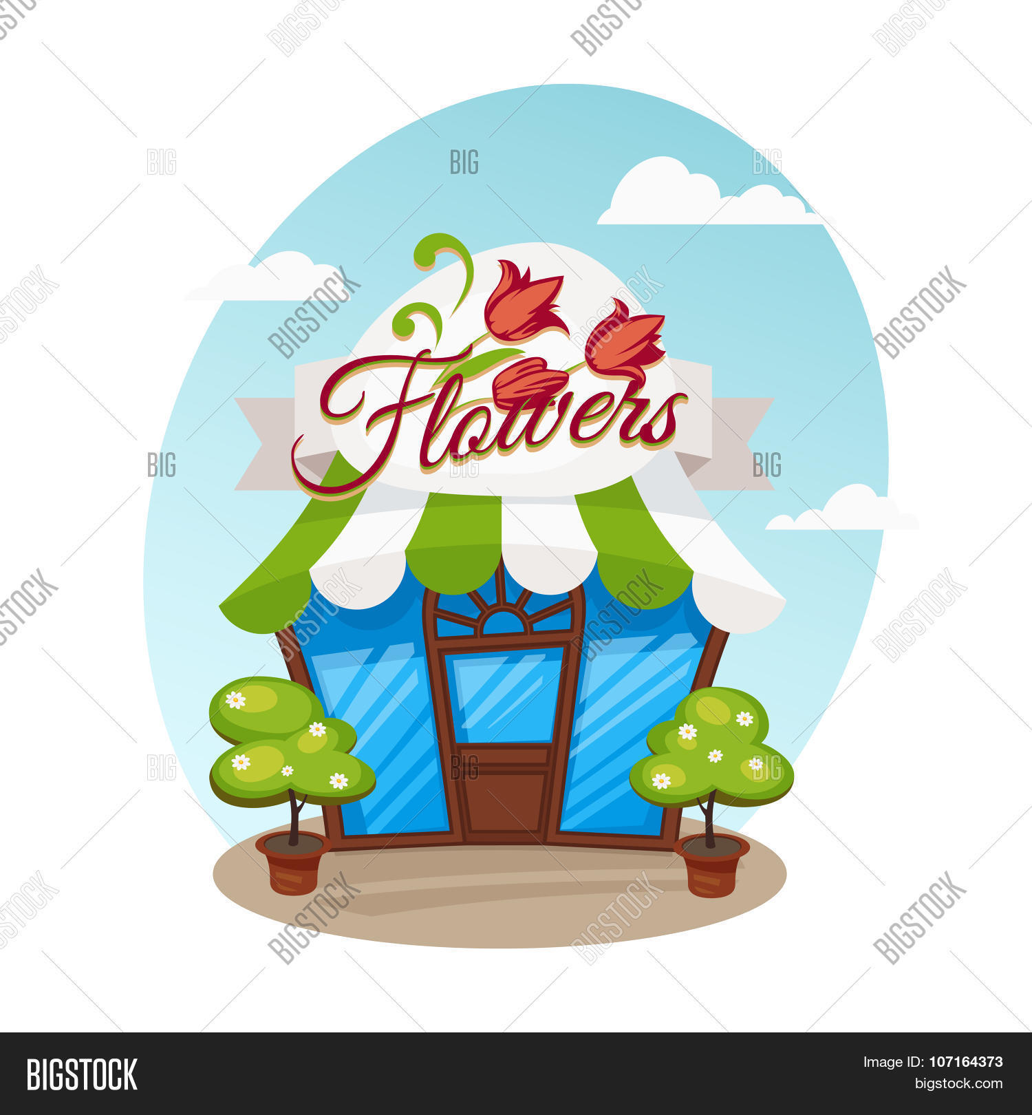 Cartoon Flower Shop Vector & Photo (Free Trial) | Bigstock