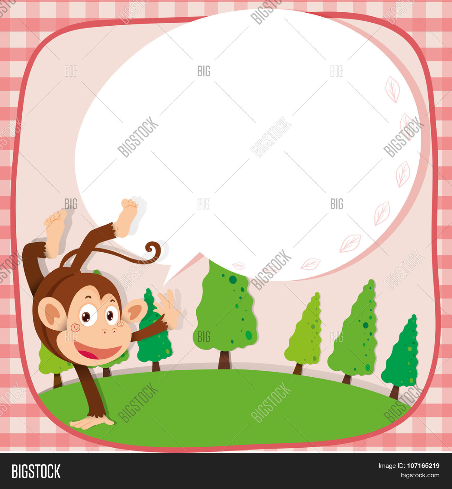 Border Design Monkey Vector & Photo (Free Trial) | Bigstock