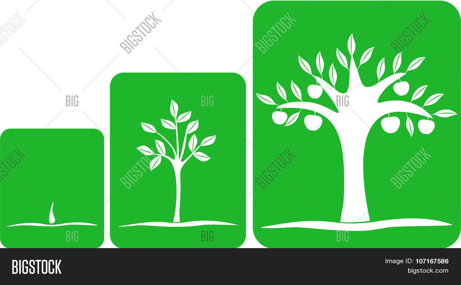 Tree Grows Vector & Photo (Free Trial) | Bigstock