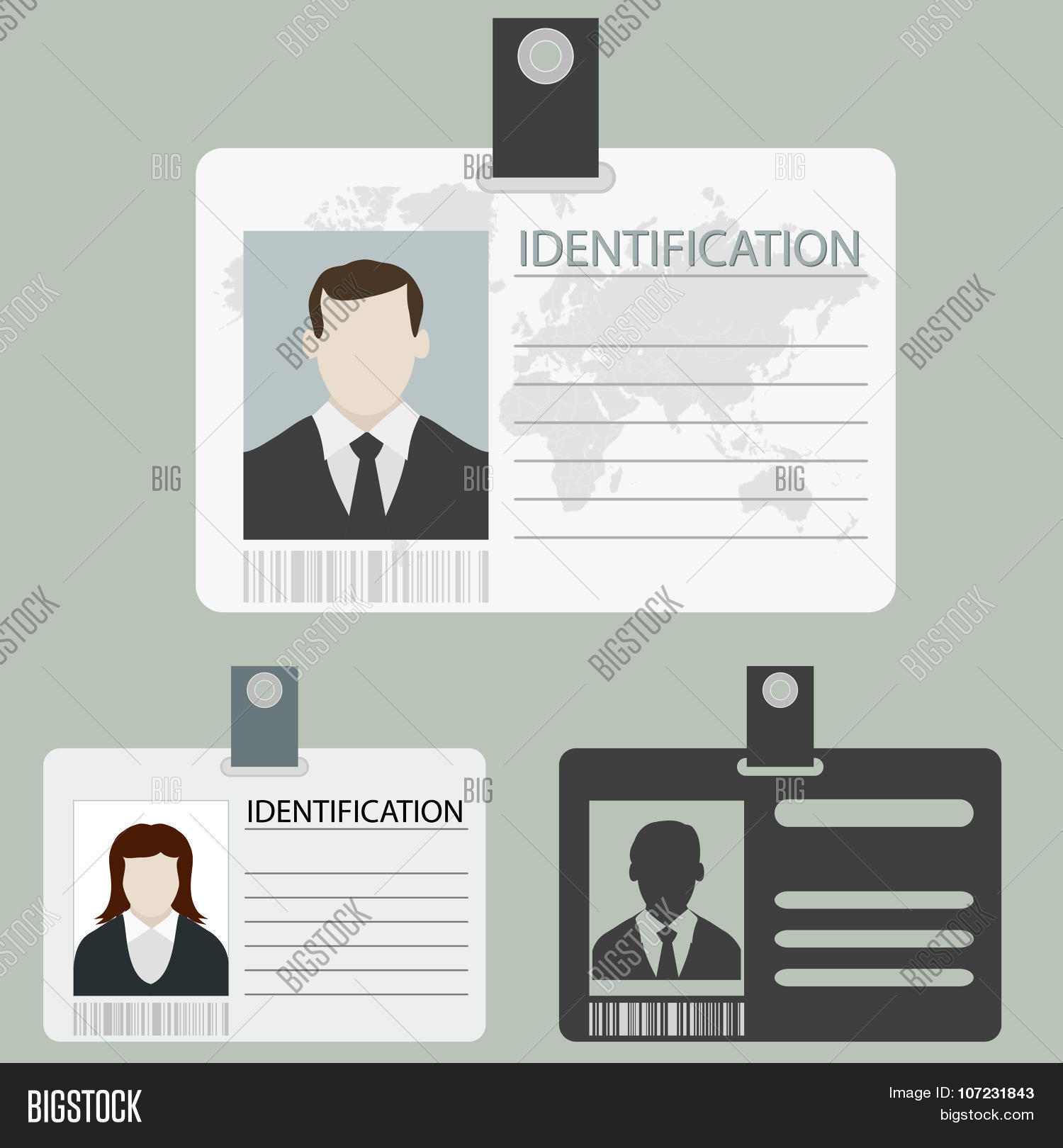 Vector Id Card Set Vector & Photo (Free Trial) | Bigstock