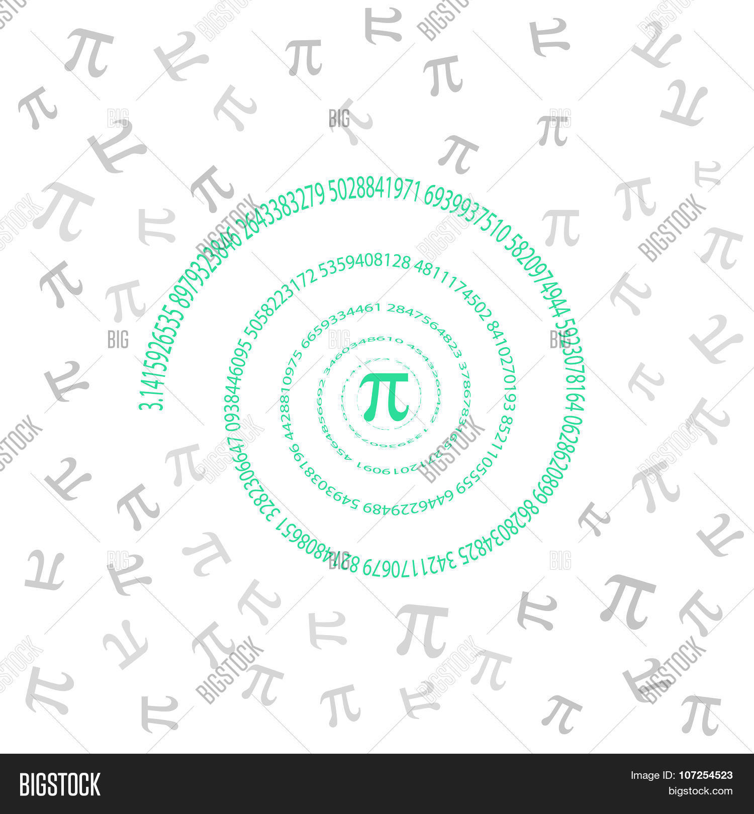 Pi Spiral On White Vector & Photo (Free Trial) | Bigstock