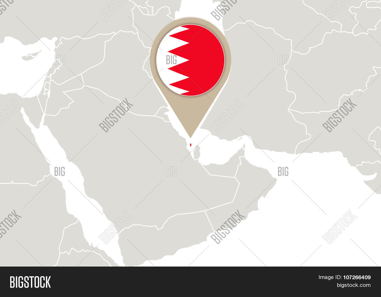 Bahrain location on world map