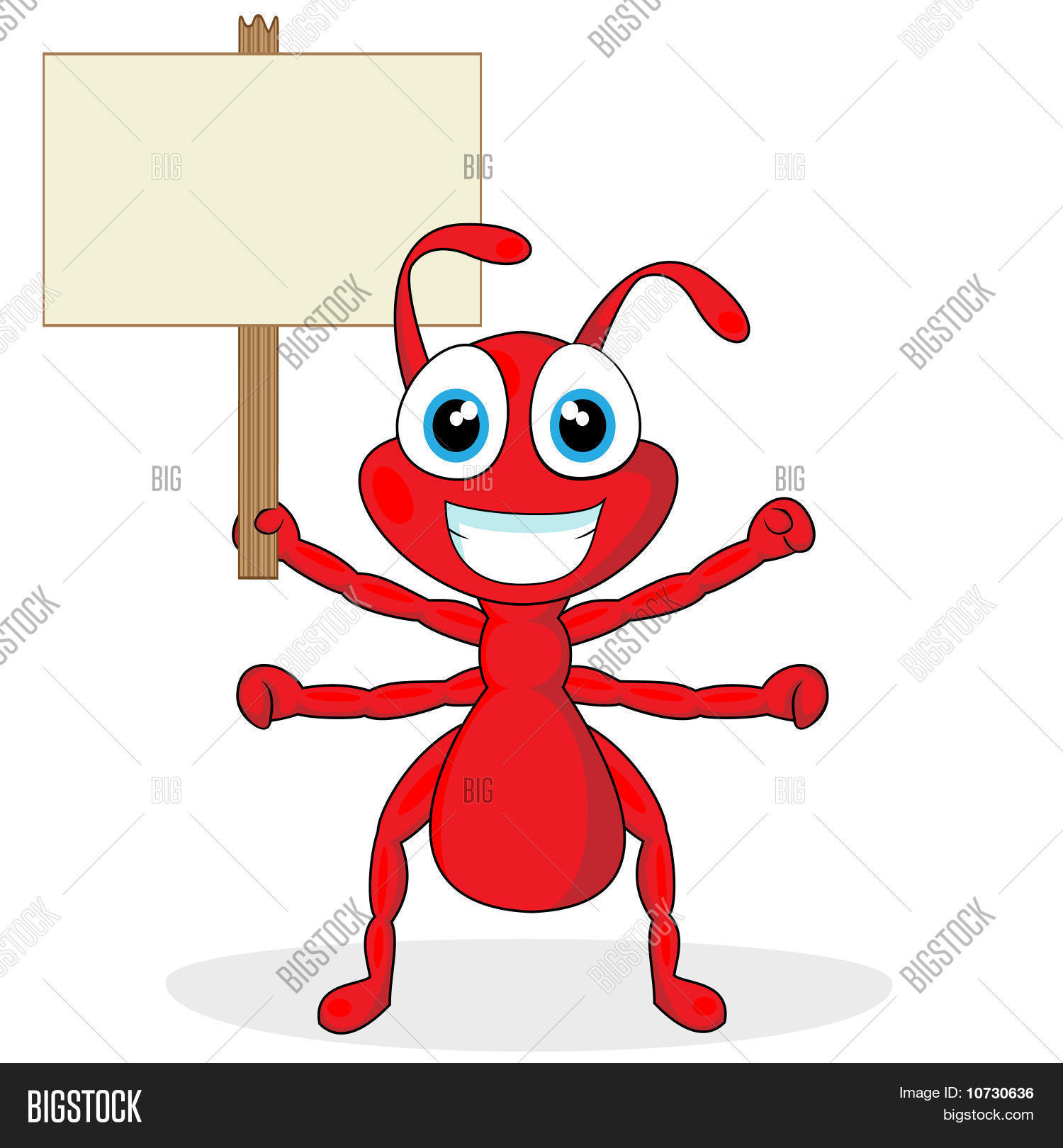 Cute Little Red Ant Vector & Photo (Free Trial) | Bigstock