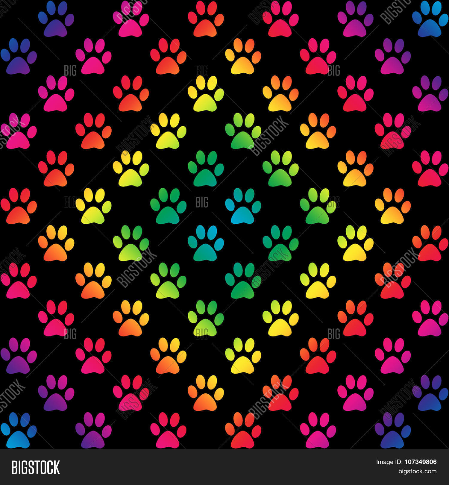 Paw Prints Gradient Image & Photo (Free Trial) | Bigstock