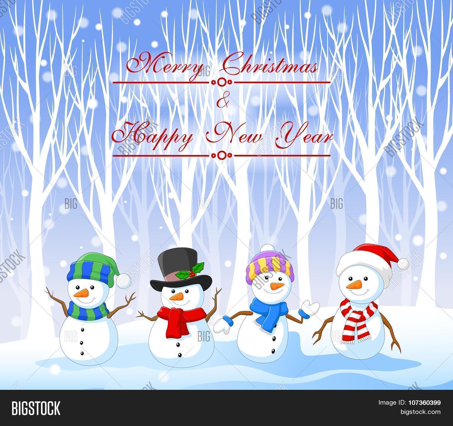 Cartoon Funny Snowman Vector & Photo (Free Trial) | Bigstock