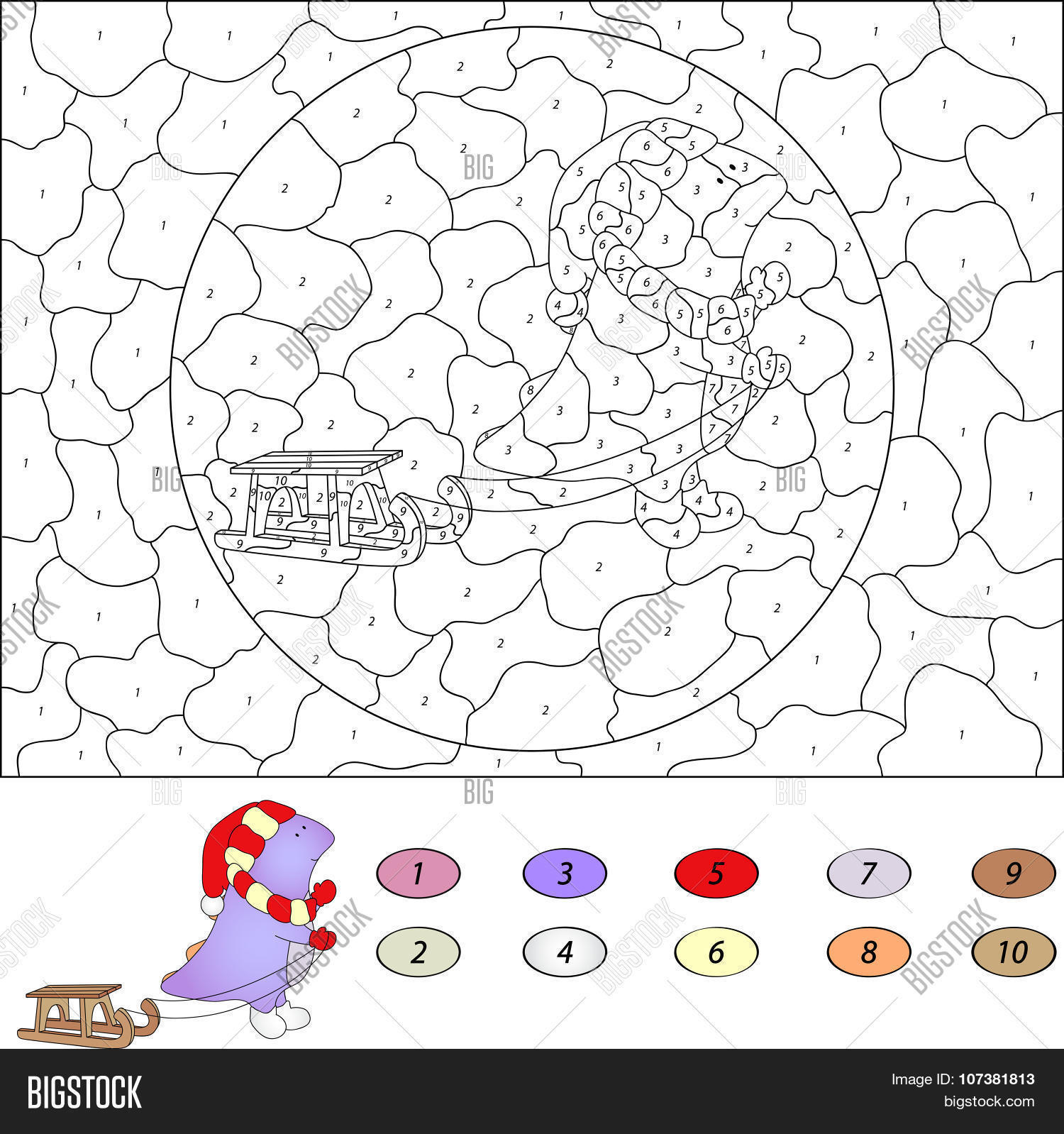 Color By Number Vector & Photo (Free Trial) | Bigstock