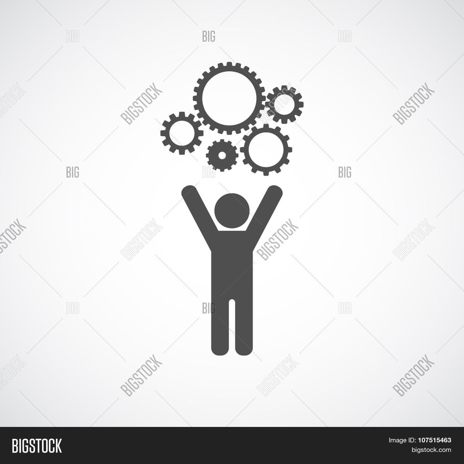Person Cogs Gears Vector & Photo (Free Trial) | Bigstock