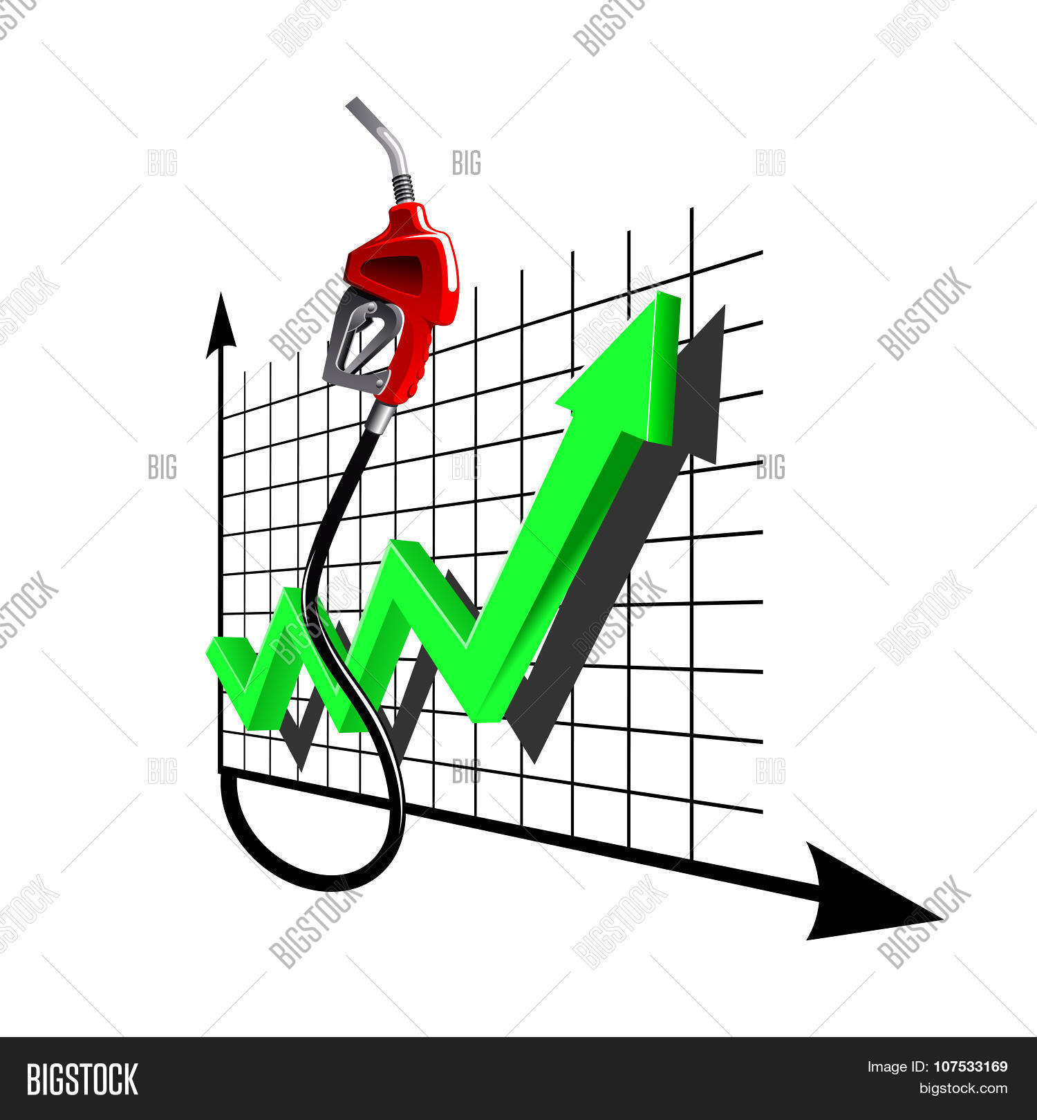 Chart Growth Fuel Vector & Photo (Free Trial) | Bigstock