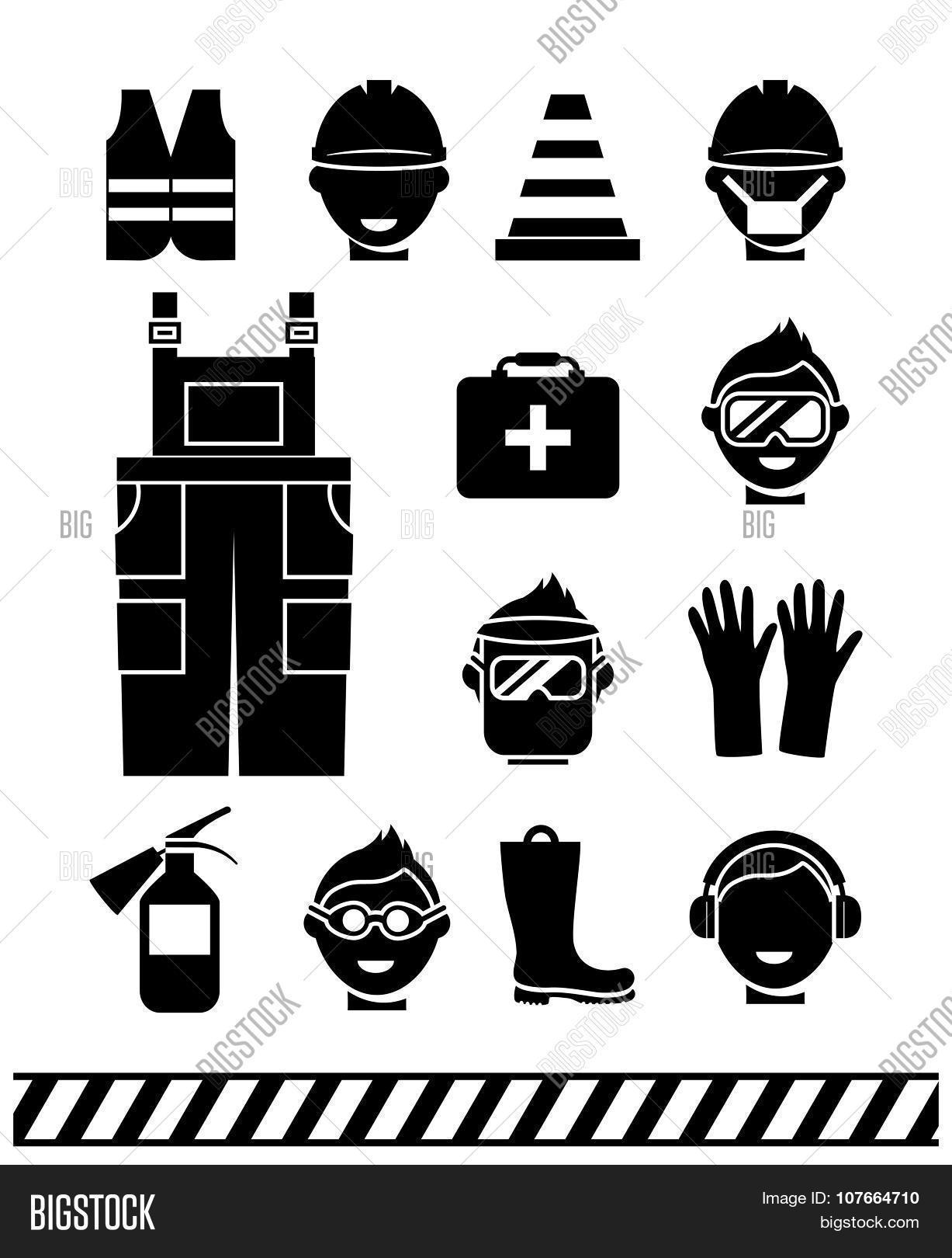 Job Safety Black Vector & Photo (Free Trial) | Bigstock