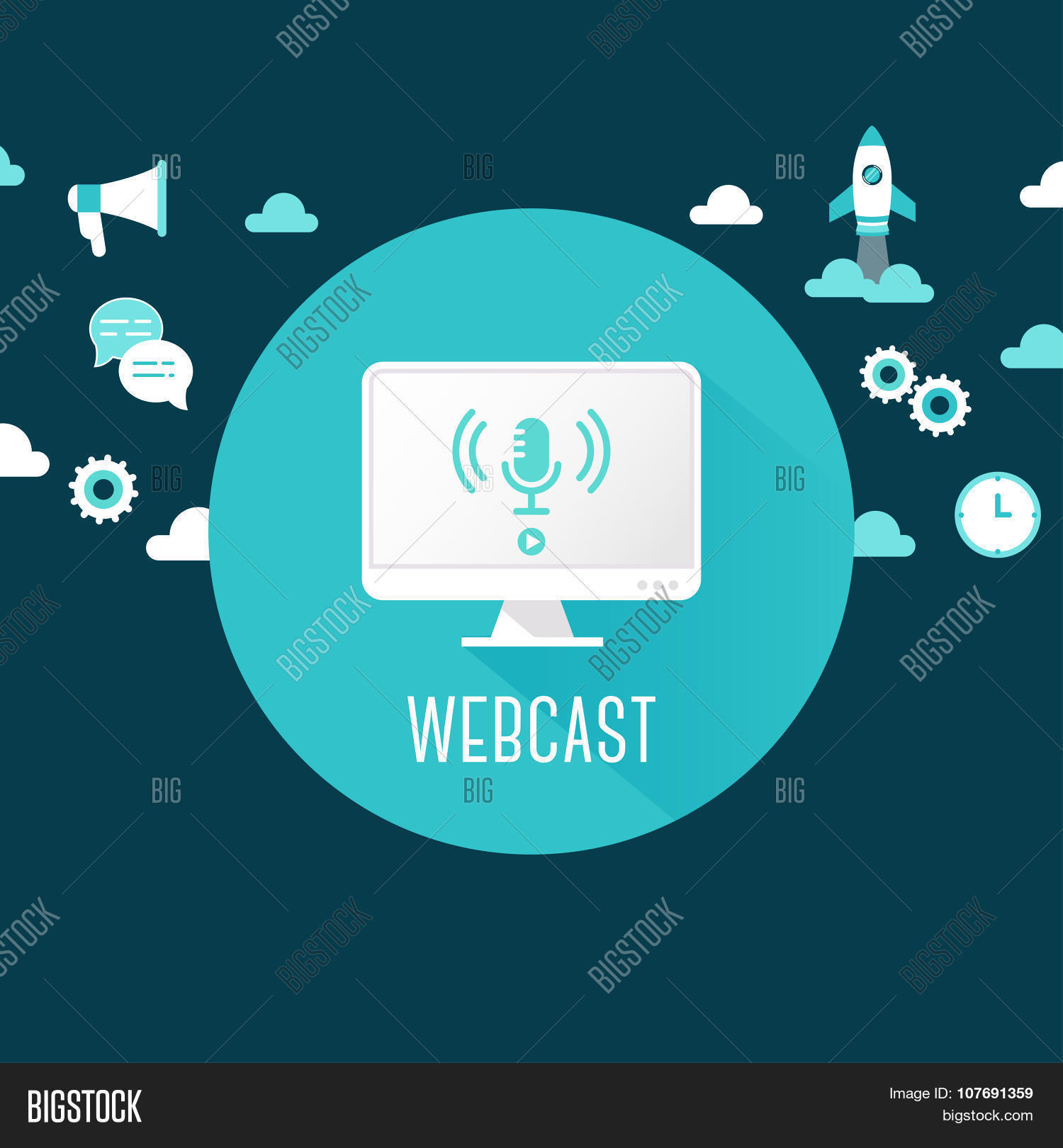 Webcast Live Stream Vector & Photo (Free Trial) | Bigstock