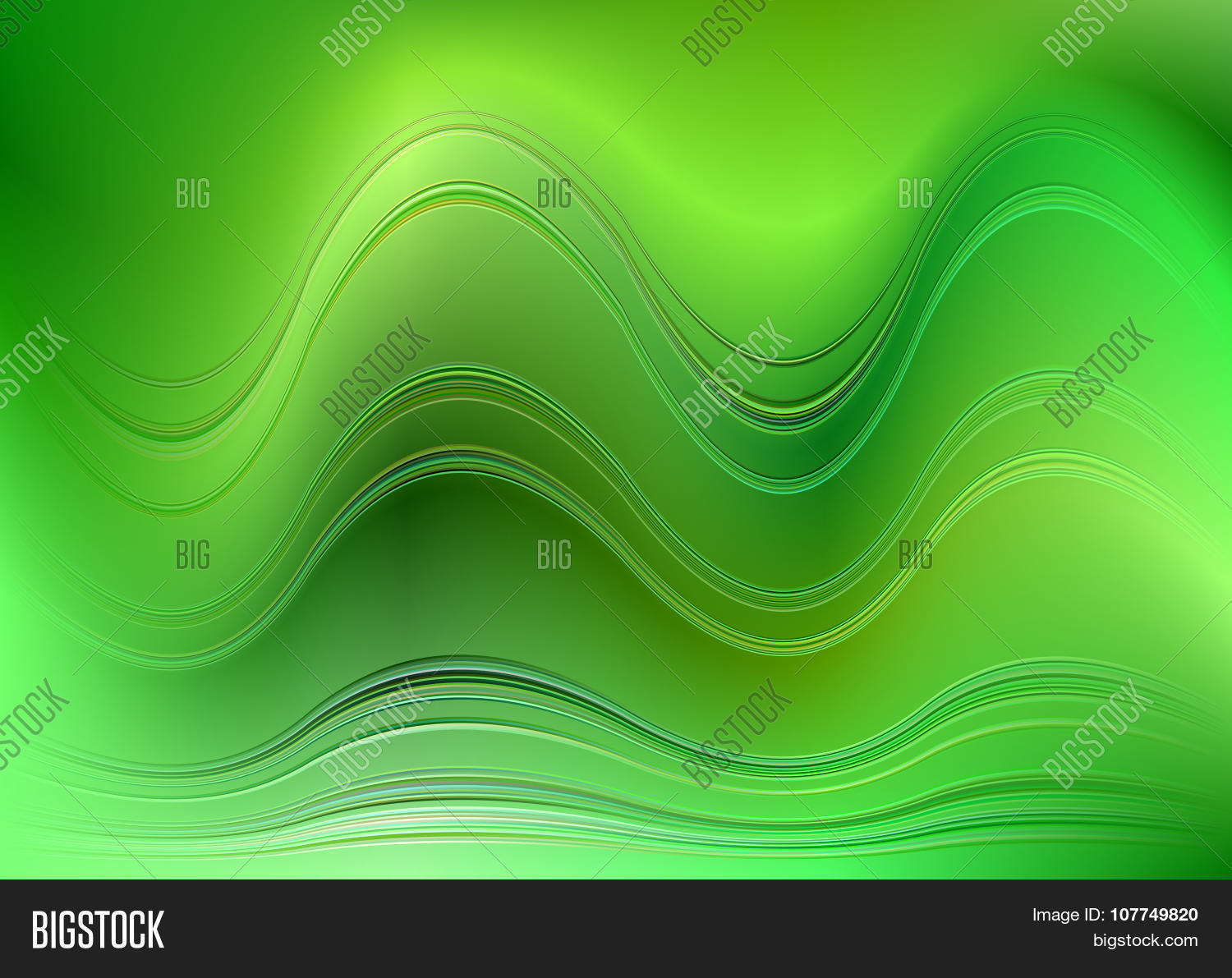 Green Abstract Wave Vector & Photo (Free Trial) | Bigstock