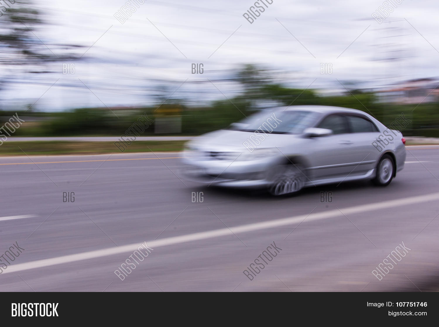 Car Speeding Road Image & Photo (Free Trial) | Bigstock