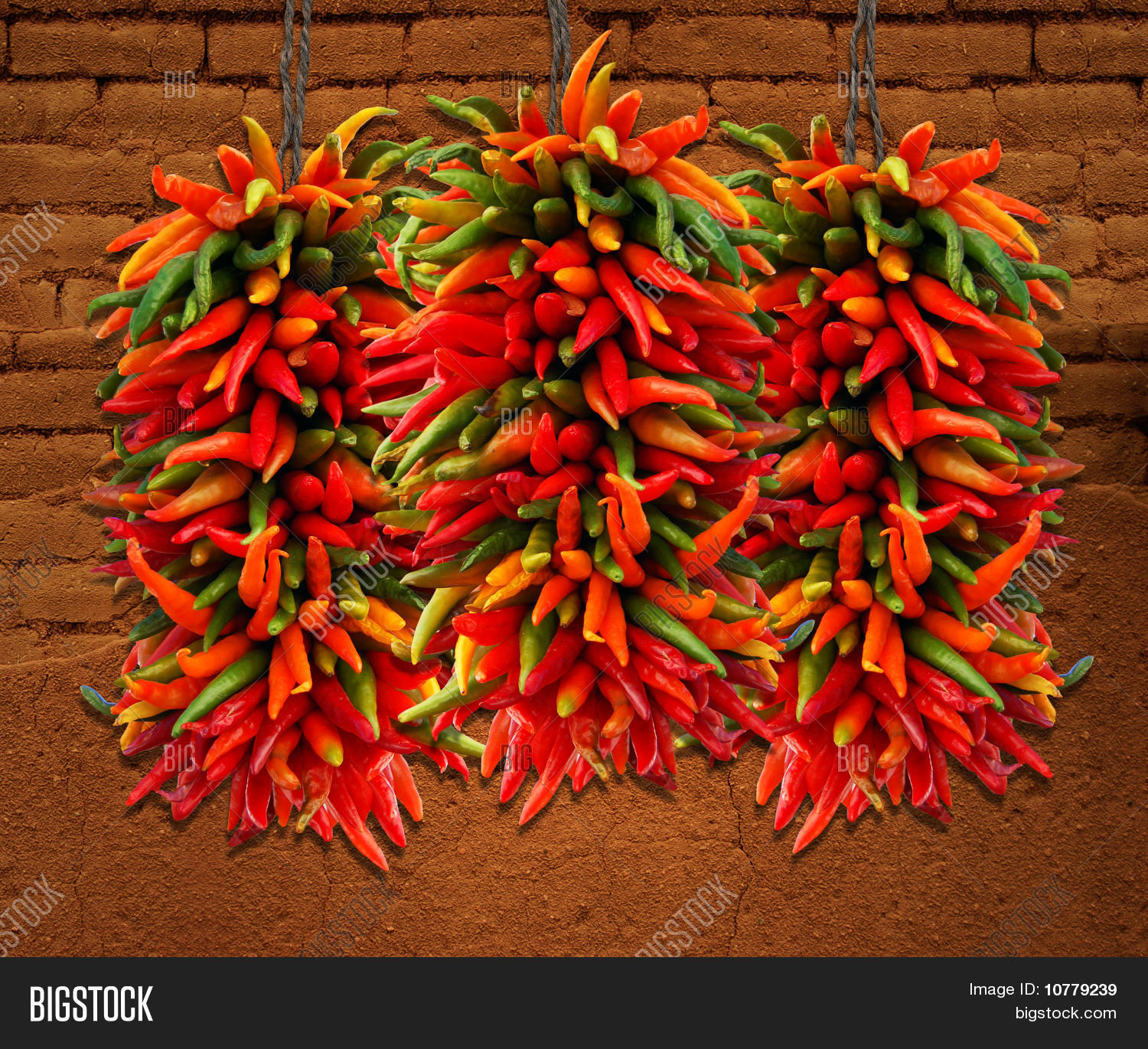 Chile Ristras Adobe Image & Photo (Free Trial) | Bigstock