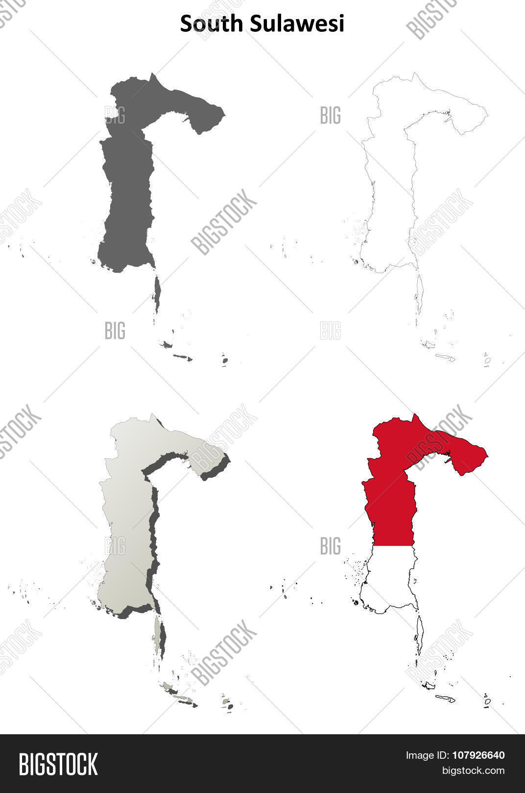 South Sulawesi Blank Vector & Photo (Free Trial) | Bigstock