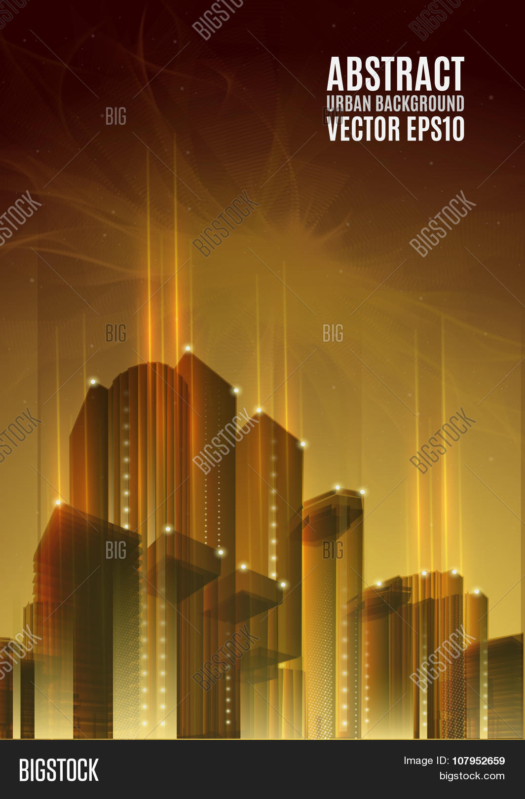 Gold City Skyline Vector & Photo (Free Trial) | Bigstock