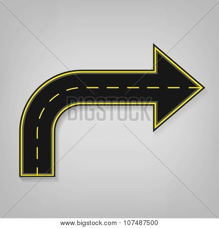 Road Arrow Icon Vector & Photo (Free Trial) | Bigstock