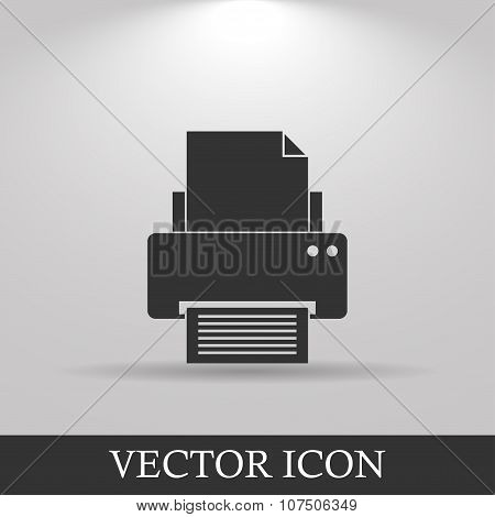 Print Icon. Flat Vector & Photo (Free Trial) | Bigstock
