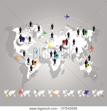 World Map Connection Vector & Photo (Free Trial) | Bigstock