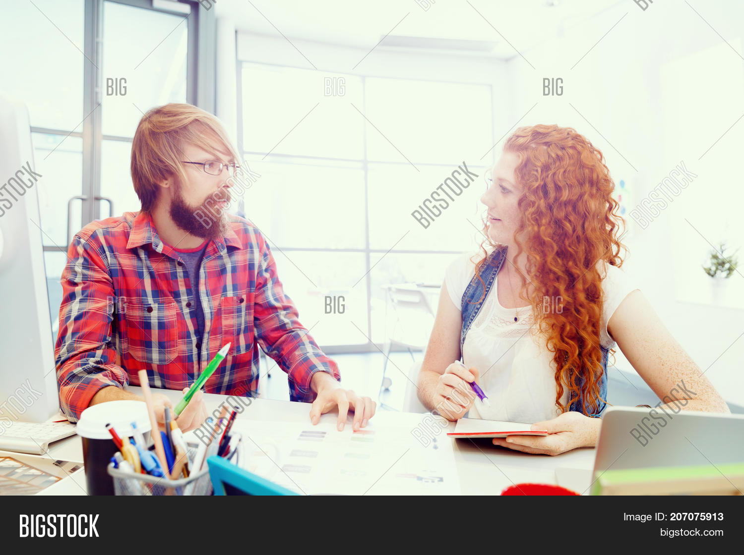 Two Co-workers Working Image & Photo (Free Trial) | Bigstock