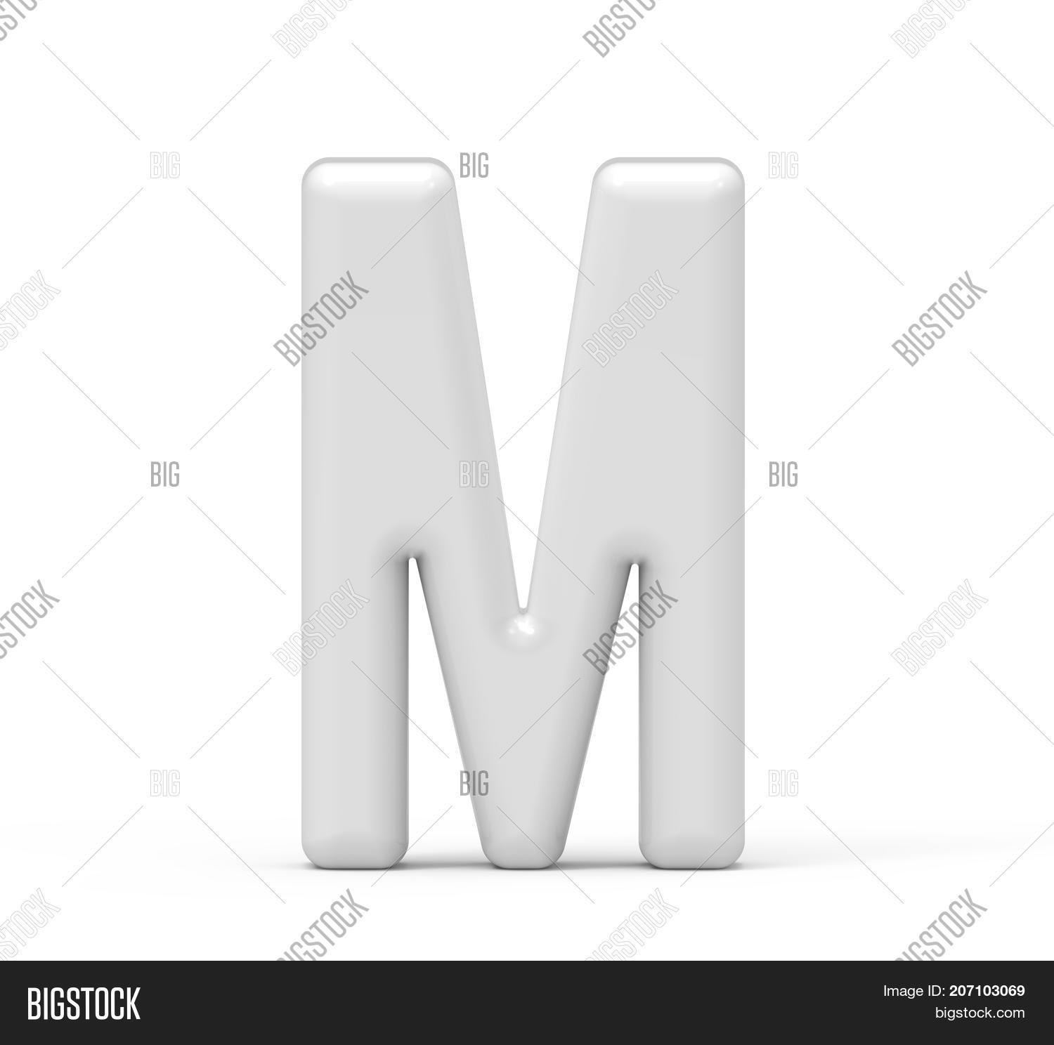 Pearl White Letter M Image & Photo (Free Trial) | Bigstock