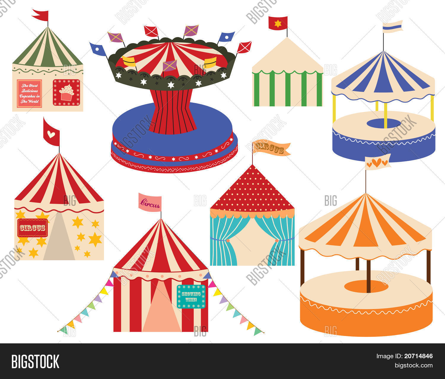 Different Sets Circus Vector & Photo (Free Trial) | Bigstock