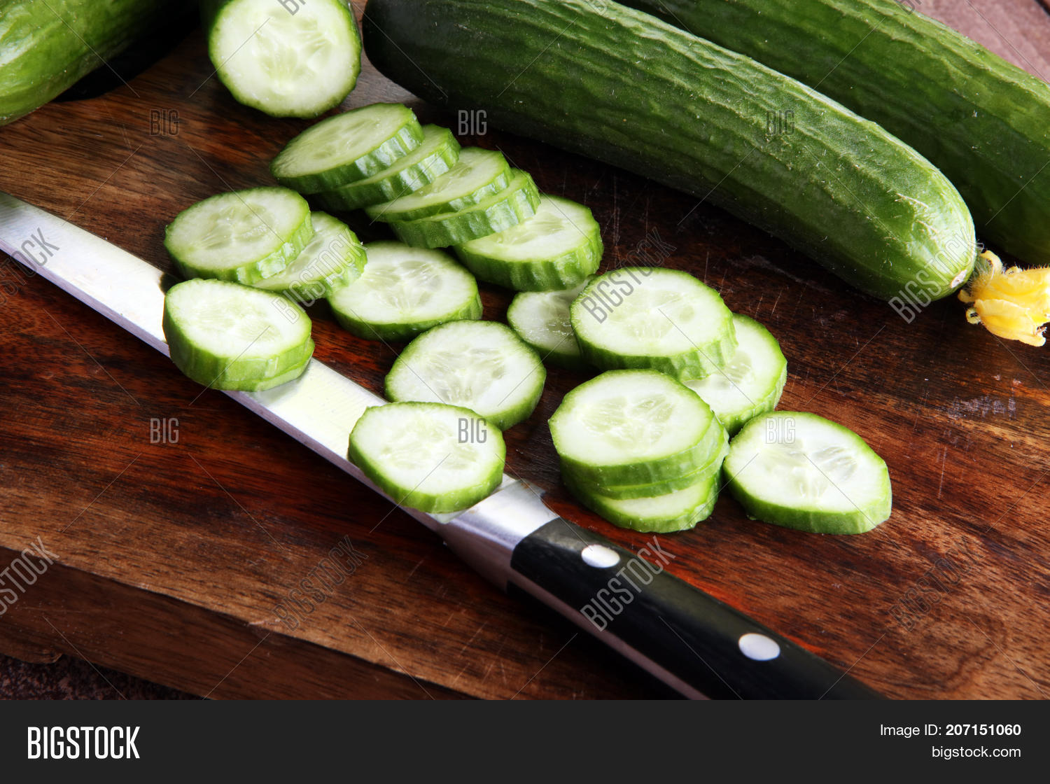 Fresh Sliced Cucumbers Image & Photo (Free Trial) | Bigstock