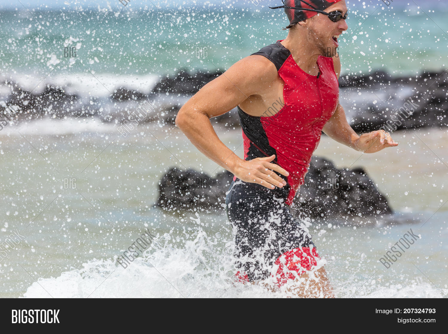 Triathlon Swimming Man Image & Photo (Free Trial) | Bigstock
