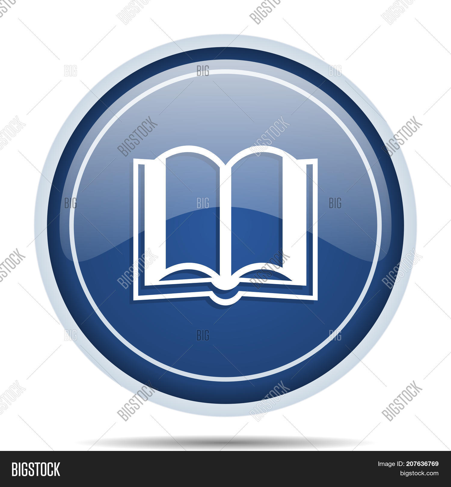 Book Blue Round Web Image & Photo (Free Trial) | Bigstock