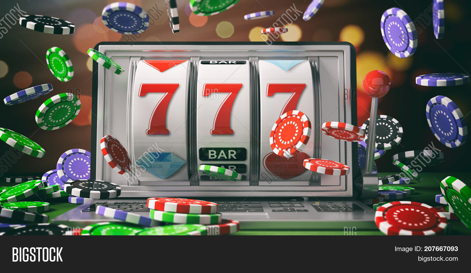 Slot Machine On Laptop Image & Photo (Free Trial) | Bigstock