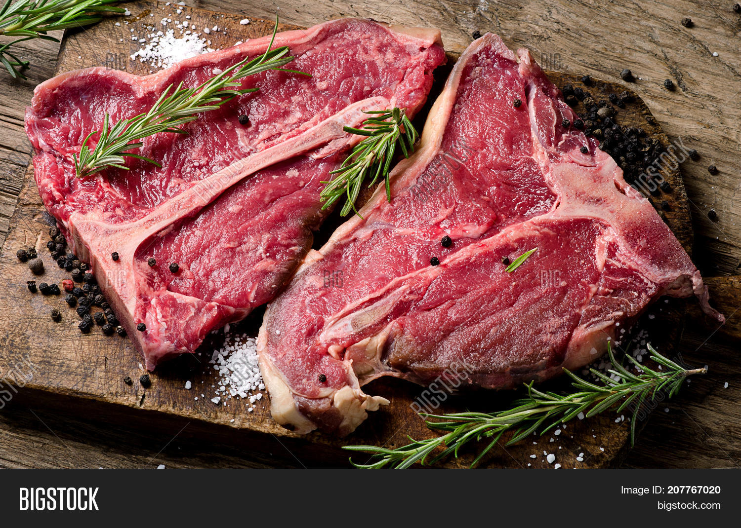 Raw Fresh Meat T-bone Image & Photo (Free Trial) | Bigstock