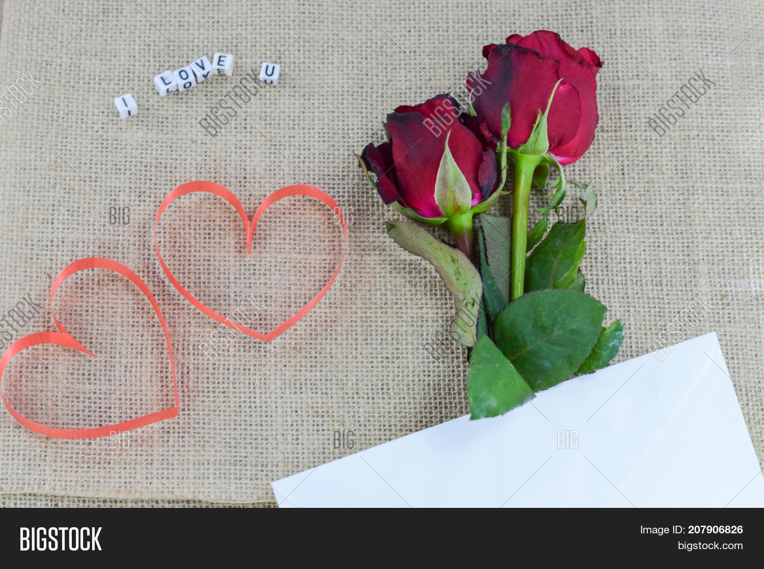 Send Letter Red Roses Image & Photo (Free Trial) | Bigstock