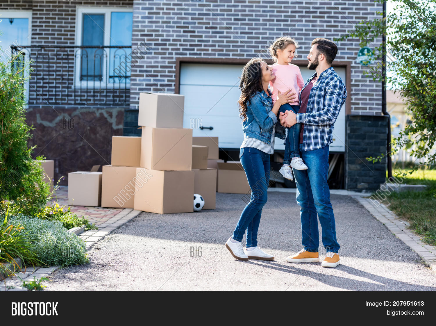 Family Front New House Image & Photo (Free Trial) | Bigstock