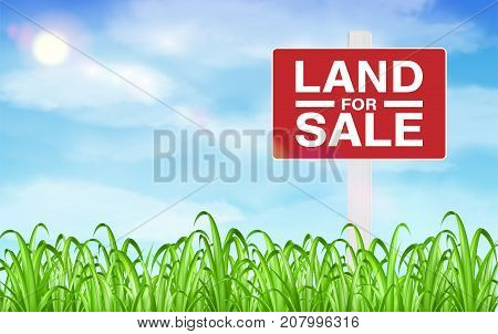 Land Sale Sign On Vector & Photo (Free Trial) | Bigstock