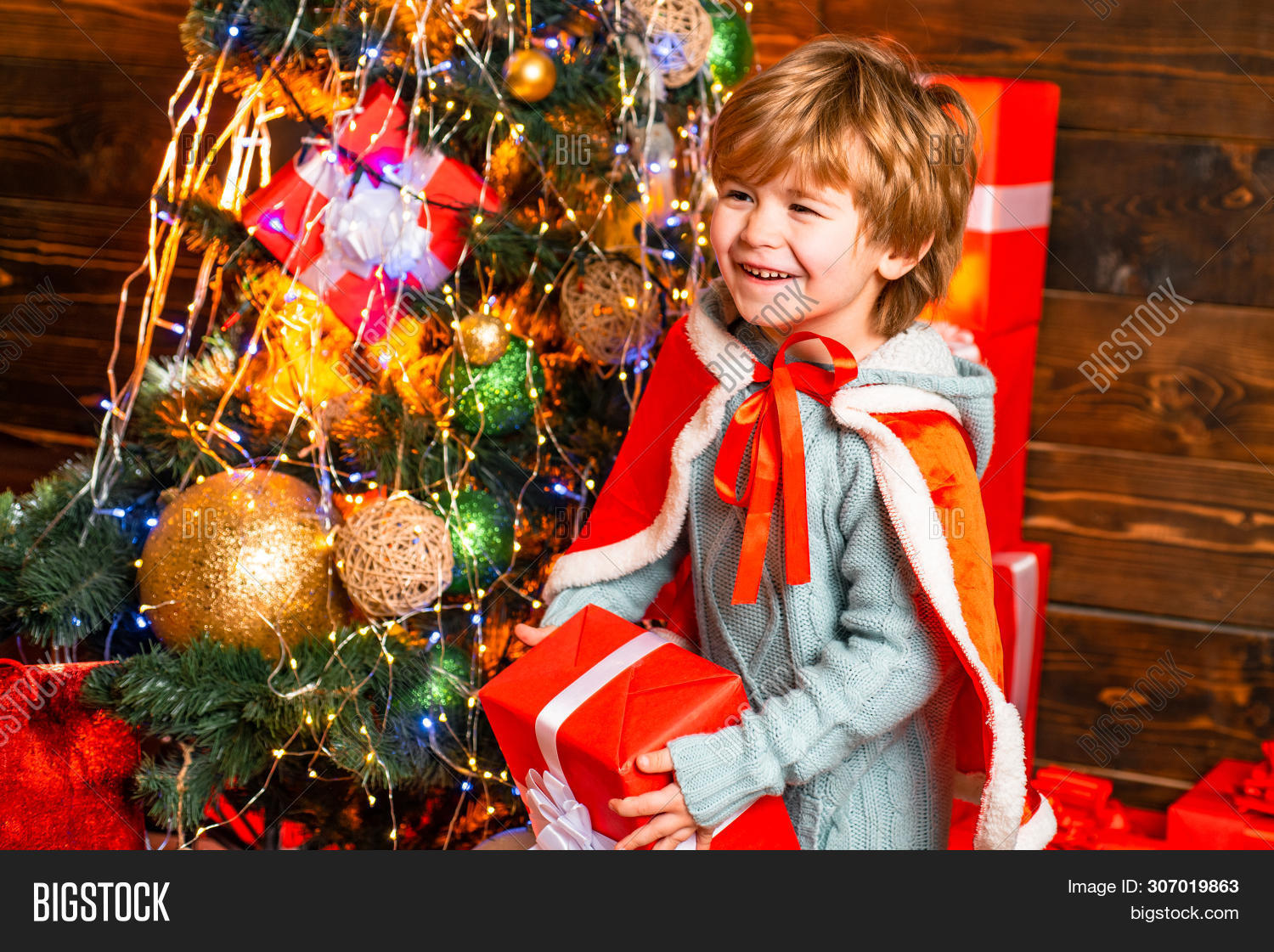 Santa Boy Little Child Image & Photo (Free Trial) | Bigstock
