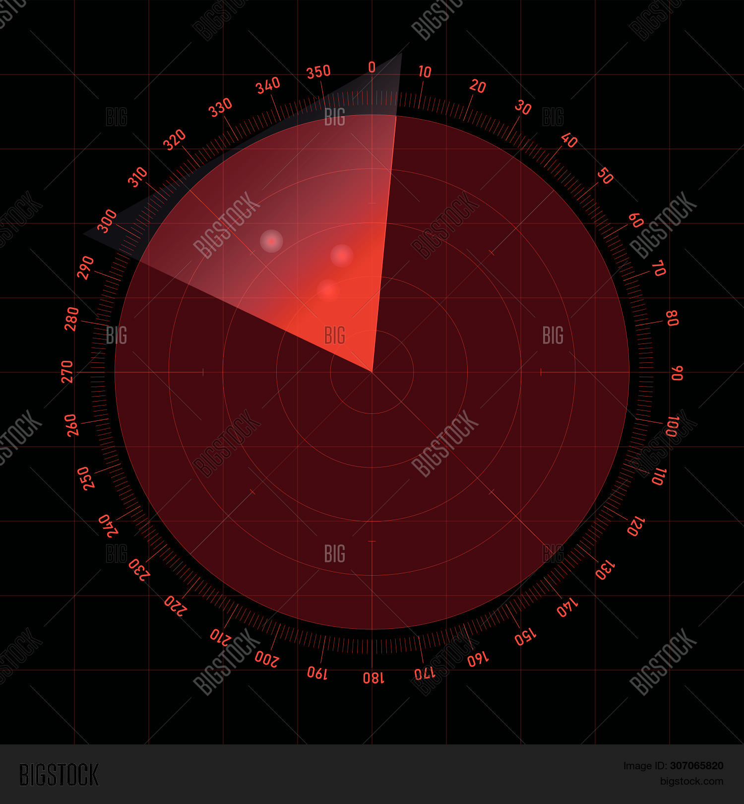 Radar Screen Vector Vector & Photo (Free Trial) | Bigstock