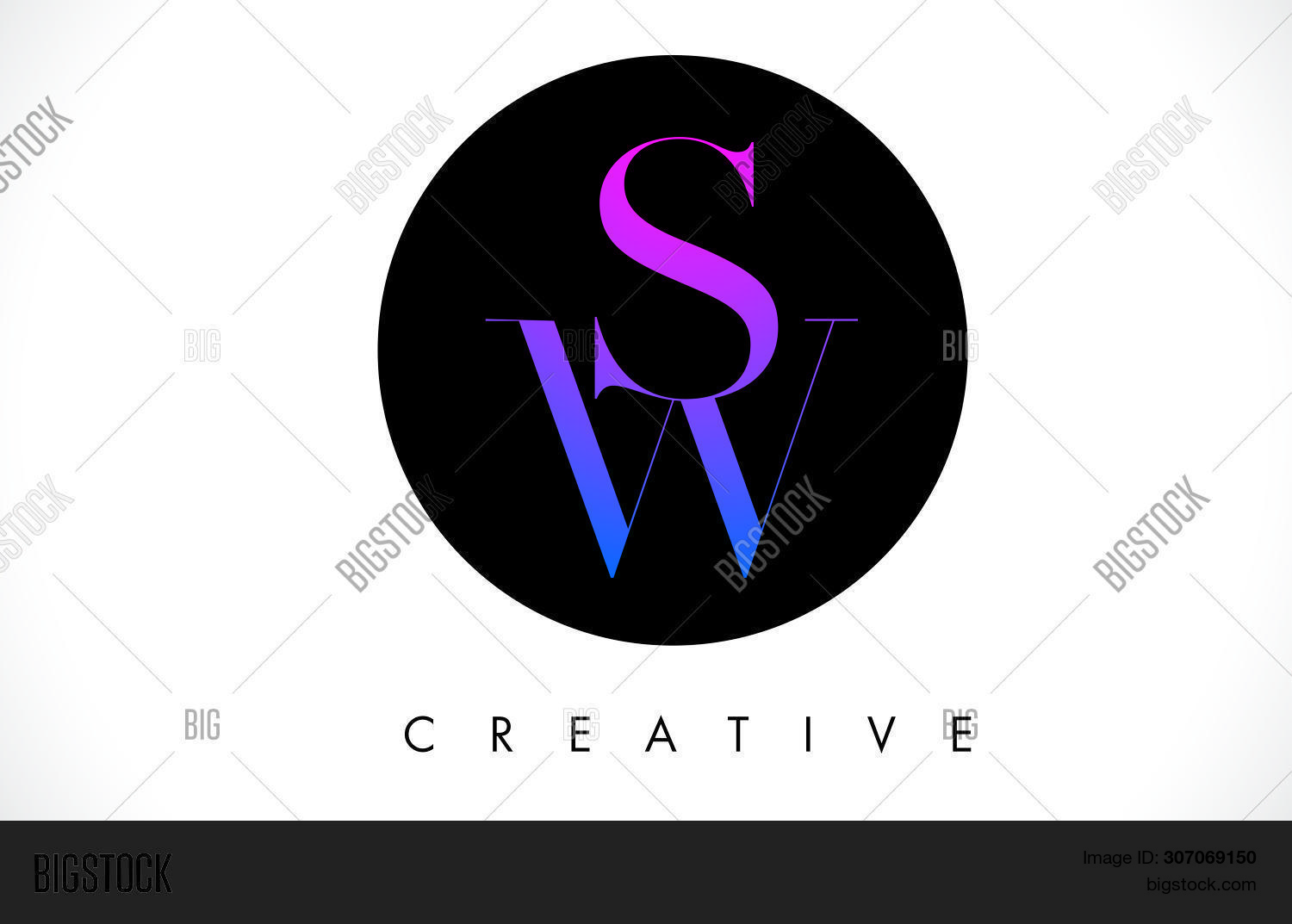 Sw Letter Design Logo Vector & Photo (Free Trial) | Bigstock