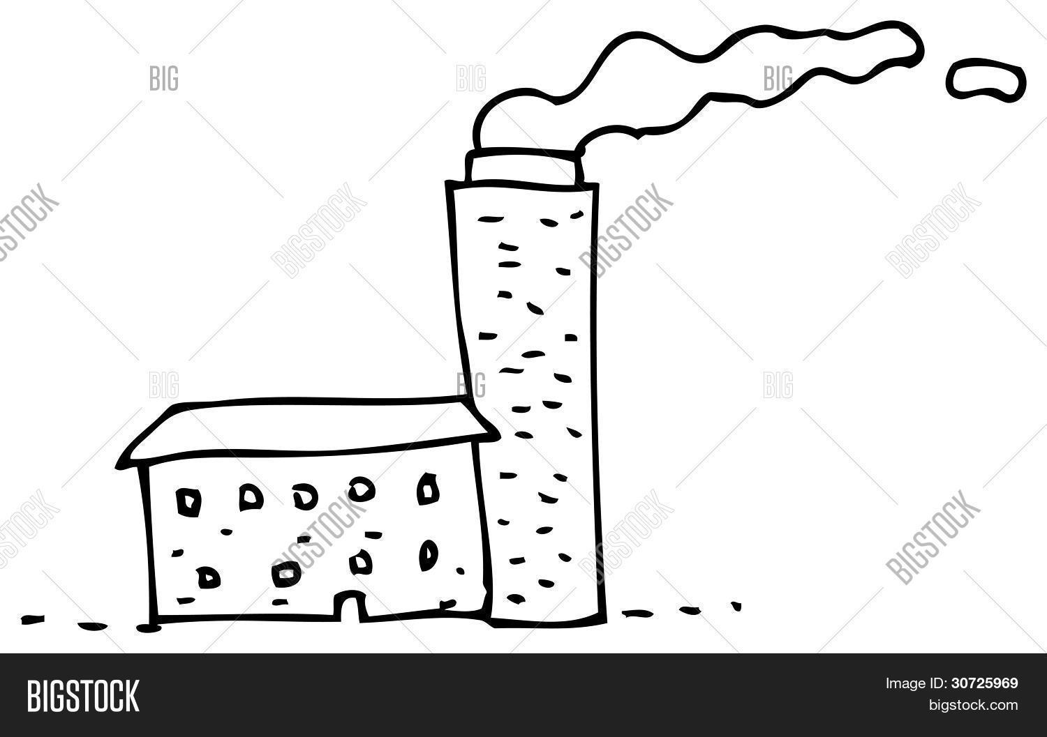 Factory Cartoon Doodle Image & Photo (Free Trial) | Bigstock