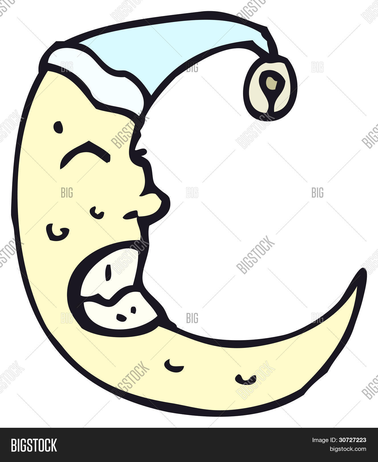 Crescent Moon Cartoon Image & Photo (Free Trial) | Bigstock