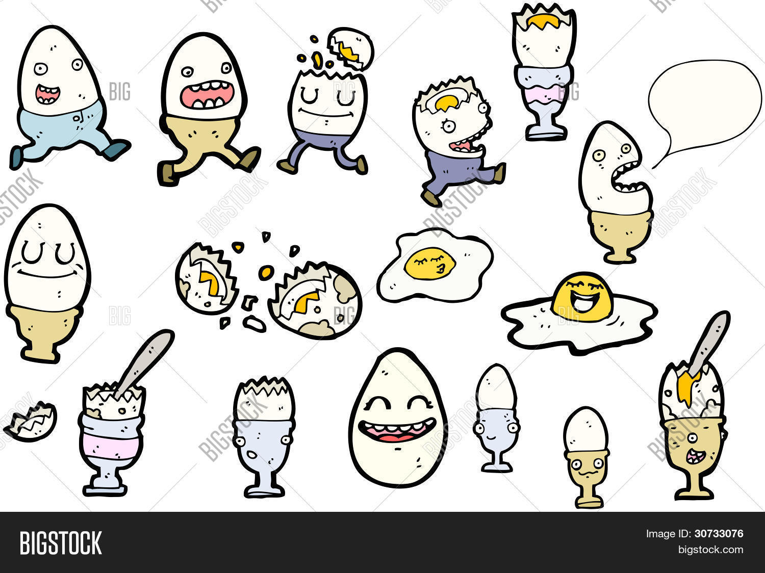 Egg Cartoon Character Image & Photo (Free Trial) | Bigstock